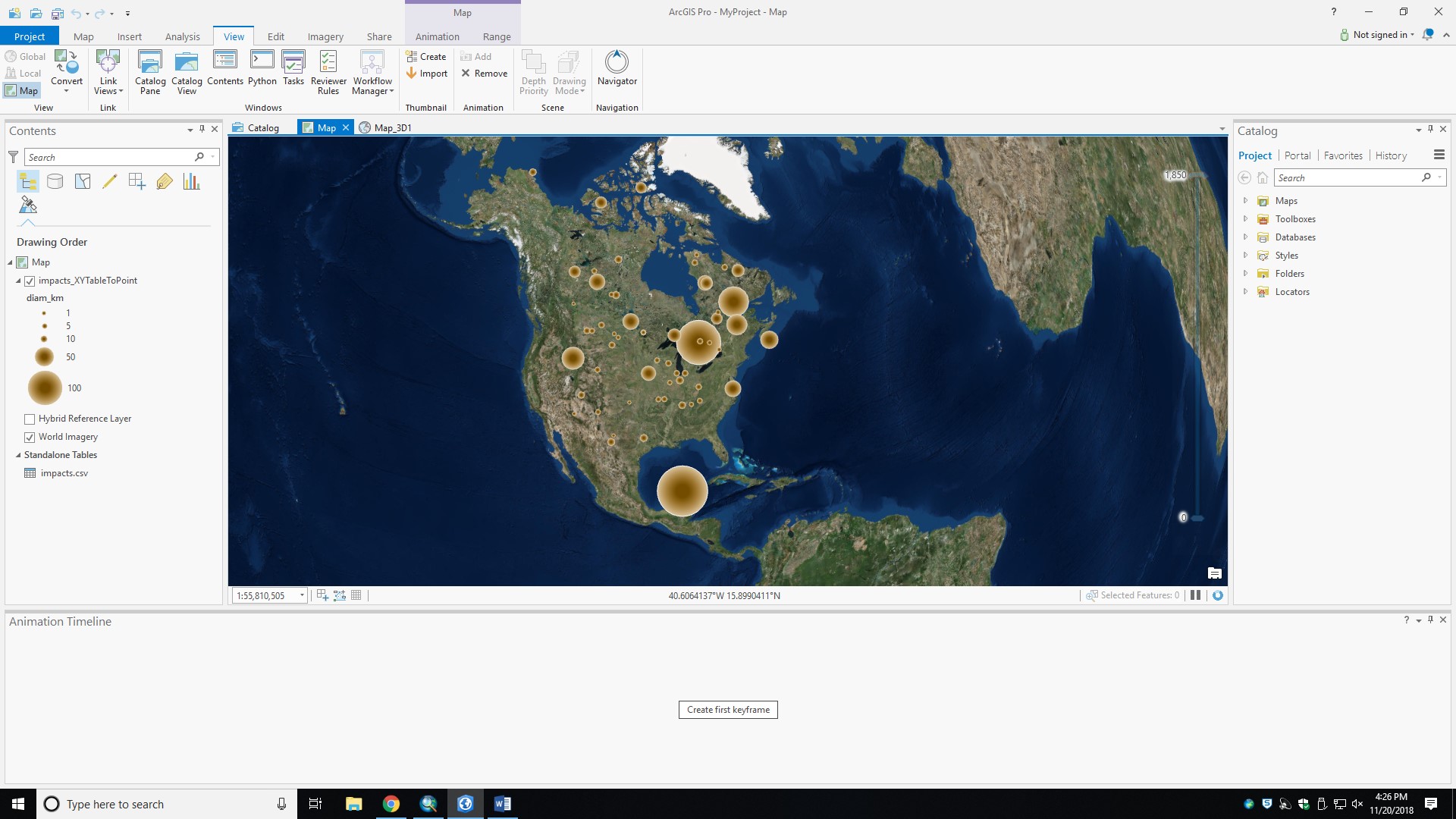 North American Impact Events throughout History – A Map Animation ...