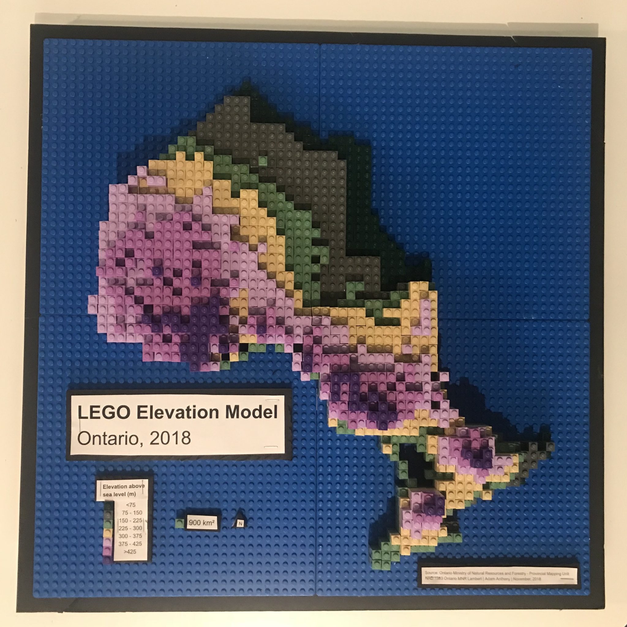 Using LEGO to create a physical 3D elevation model of Ontario – Master ...