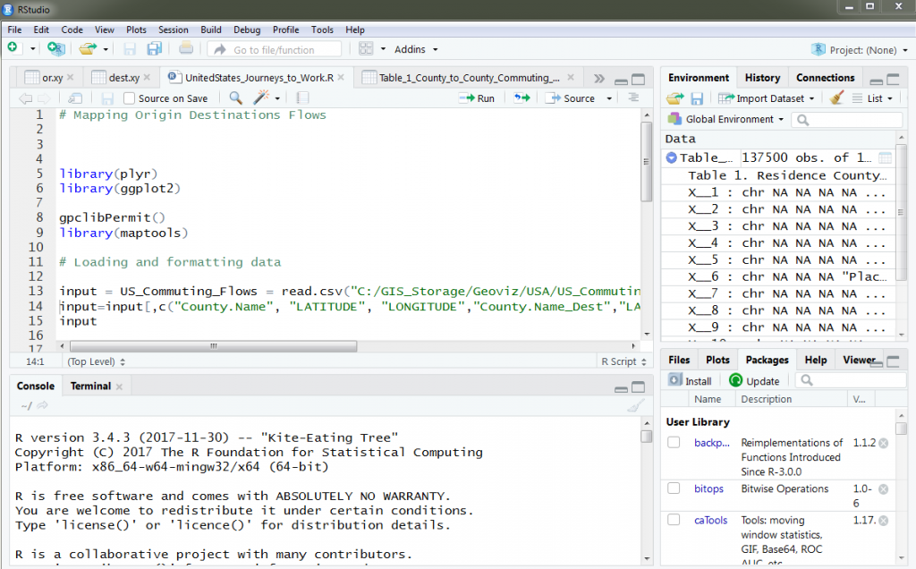 Transportation Flow Mapping Using R – Master of Spatial Analysis – The Blog