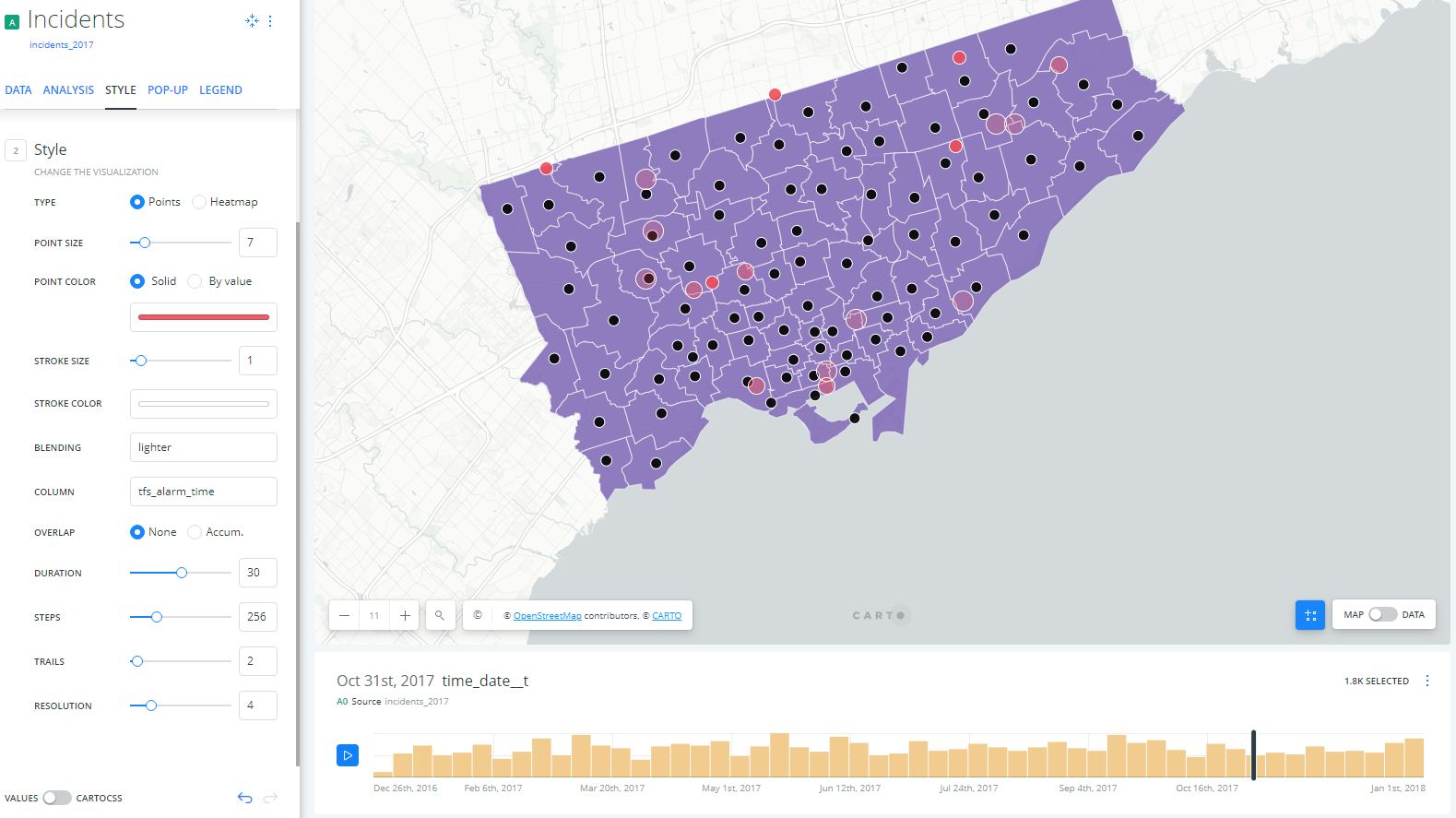 Visualizing Toronto Fire Service Response – Master of Spatial Analysis ...