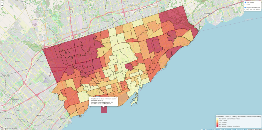 Tracking the COVID-19 Pandemic in Toronto with R and Leaflet – Master ...