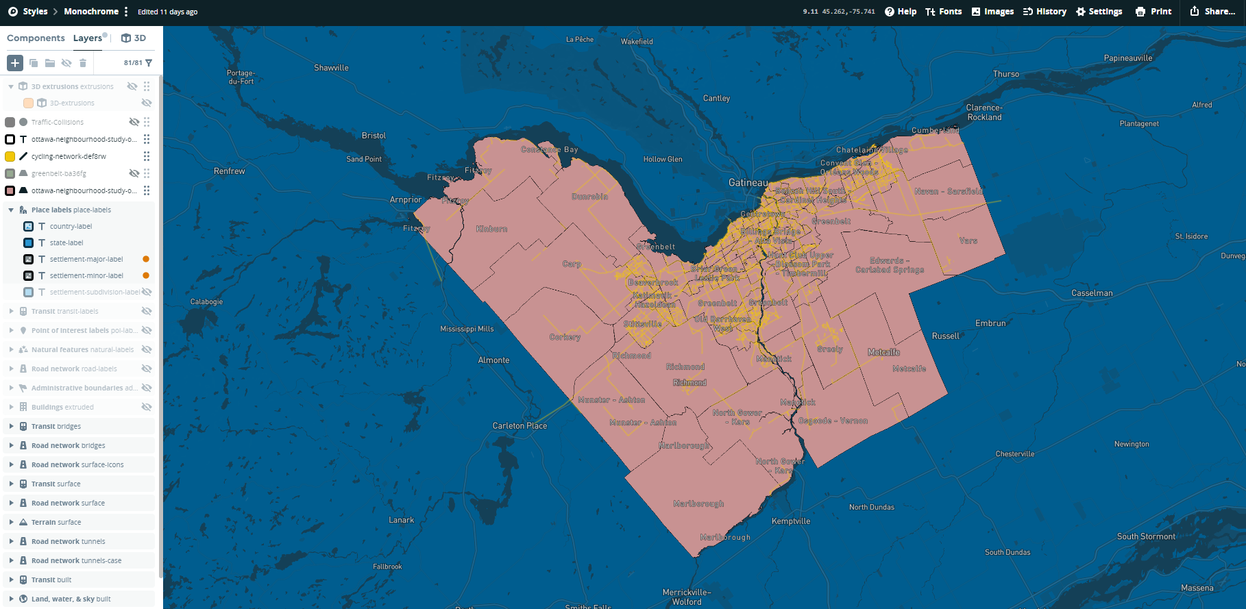 Visualizing 2013 Cyclist Collisions in Ottawa with Mapbox – Master of ...